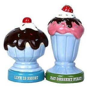 set of 1 ice cream magnetic salt and pepper shaker