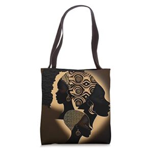 queens of africa wearing scarves design tote bag