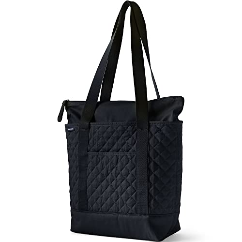 Lands' End Medium Classic Quilted Tote Bag Black