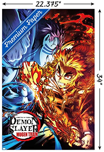 Trends International Demon Slayer: Mugen Train - Versus One Sheet Wall Poster, 22.375" x 34", Premium Unframed Version