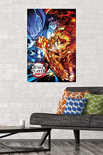 Trends International Demon Slayer: Mugen Train - Versus One Sheet Wall Poster, 22.375" x 34", Premium Unframed Version