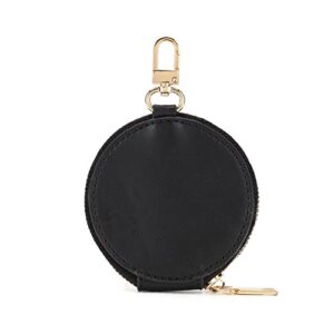 ANT EXPEDITION Thick Replacement Purse Strap with Round Quilted Coin Pouch for Crossbody Shoulder Handbags (Black 2)