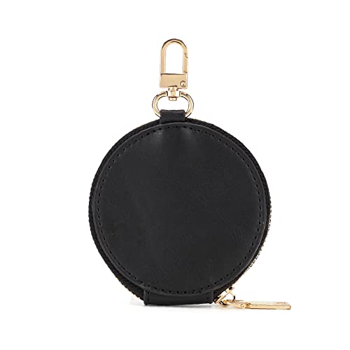 ANT EXPEDITION Thick Replacement Purse Strap with Round Quilted Coin Pouch for Crossbody Shoulder Handbags (Black 2)