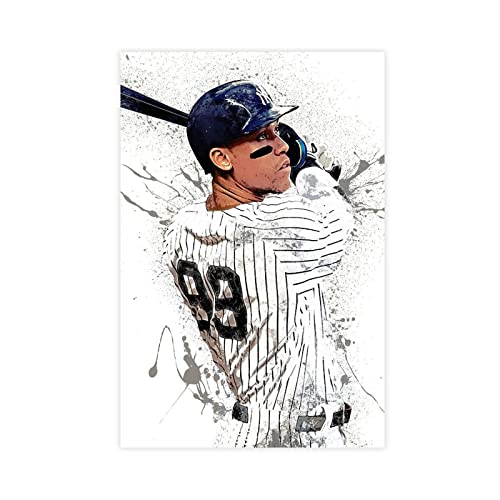 ChicReed Judge Baseball Poster 1 Canvas Wall Art Decor Print Picture Paintings for Living Room Bedroom Decoration Unframe:12x18inch(30x45cm)