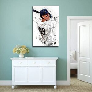 ChicReed Judge Baseball Poster 1 Canvas Wall Art Decor Print Picture Paintings for Living Room Bedroom Decoration Unframe:12x18inch(30x45cm)