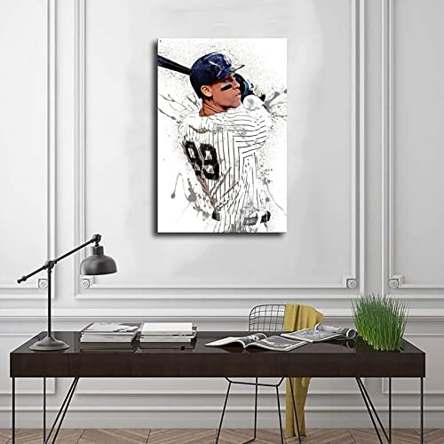 ChicReed Judge Baseball Poster 1 Canvas Wall Art Decor Print Picture Paintings for Living Room Bedroom Decoration Unframe:12x18inch(30x45cm)