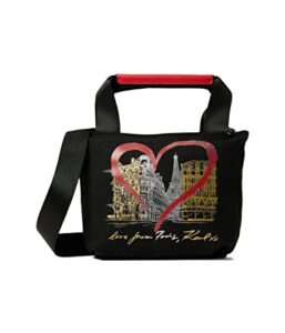 karl lagerfeld paris kristen crossbody black/city heart scarlet print 2 processing processing