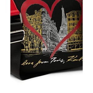 Karl Lagerfeld Paris Kristen Crossbody Black/City Heart Scarlet Print 2 PROCESSING PROCESSING