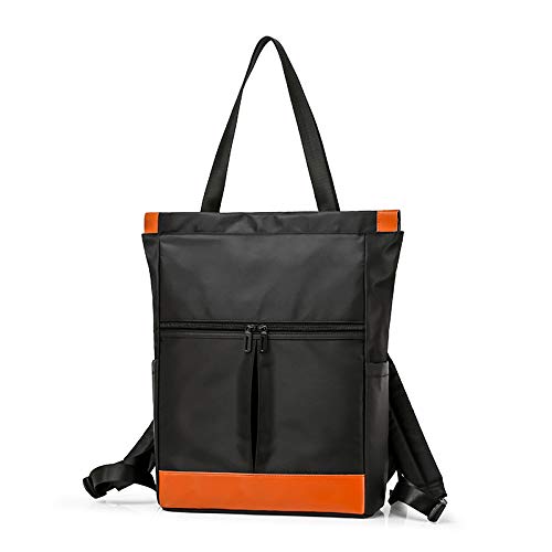 Women's single shoulder bag, waterproof nylon cloth bag, lightweight outdoor cross backpack (black)