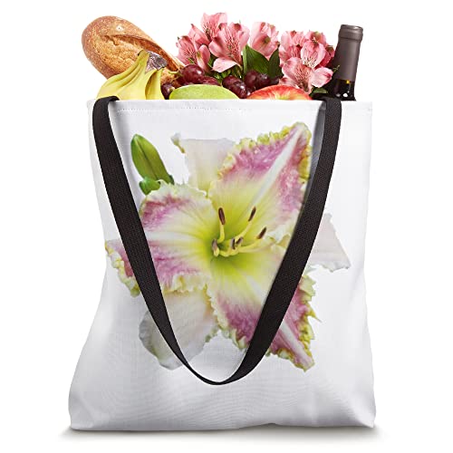 Daylily Blooming Gardener Pink Yellow White Flower Tote Bag