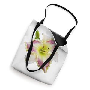 Daylily Blooming Gardener Pink Yellow White Flower Tote Bag