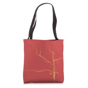 kintsugi red tote bag