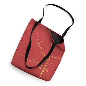 Kintsugi Red Tote Bag