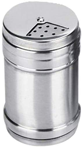 1Pc Stainless Steel Salt and Pepper Dispenser Bottle Salt Pepper Shaker Bottle Seasoning Spice Condiment Container Box with Hole for Home Camping Picnic S Deft Processed