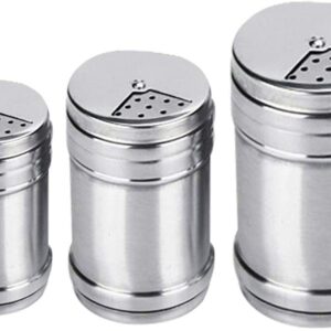 1Pc Stainless Steel Salt and Pepper Dispenser Bottle Salt Pepper Shaker Bottle Seasoning Spice Condiment Container Box with Hole for Home Camping Picnic S Deft Processed