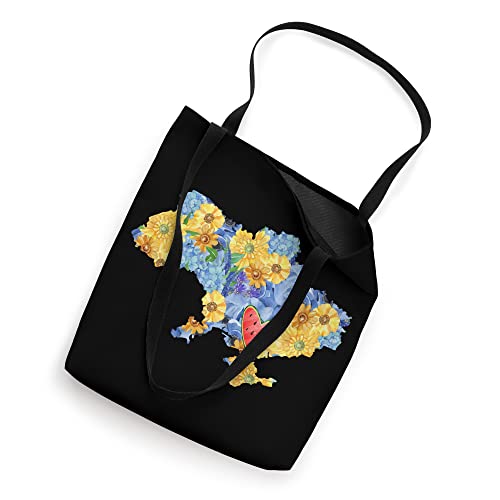 Ukrainian city Kherson gift contour map watermelon Tote Bag