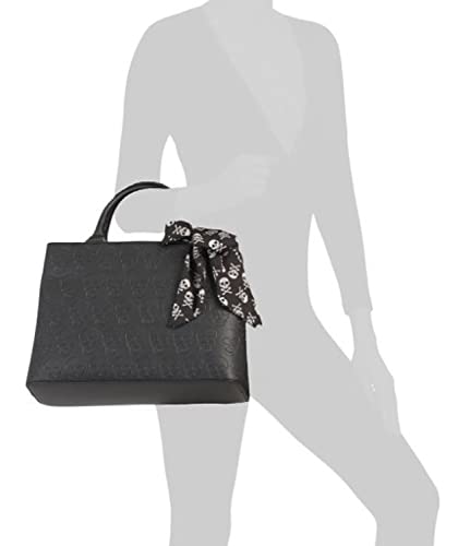 Halloween Embossed Saffiano Skull Motif Satchel For Women (Saffiano Skull)