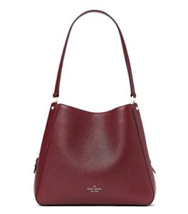 kate spade new york kate spade leila medium triple compartment shoulder (cherrywood)