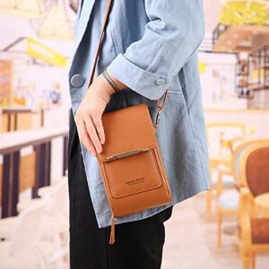 Cute and Stylish Mobile Phone Case Bag, Small Crossbody Cell Phone Purse for Women, Mini Messenger Shoulder Handbag Wallet (Red)