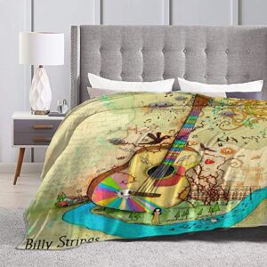 Billy Strings Flannel Blanket Super Soft Throw Blanket for Couch Sofa Bed All Season 60"x50"