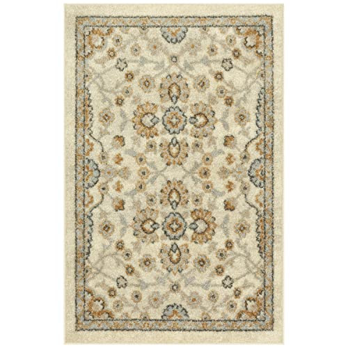 Maples Rugs Danville Kitchen Rugs Non Skid Accent Area Carpet [Made in USA], Neutral, 2'6" x 3'10"