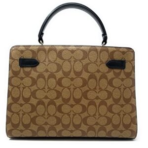 COACH Women's Lane Carryall (Blocked Signature Canvas - Khaki - Brown Multi)