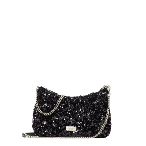 Kate Spade New York Kiki Sequin Convertible Crossbody (Black)