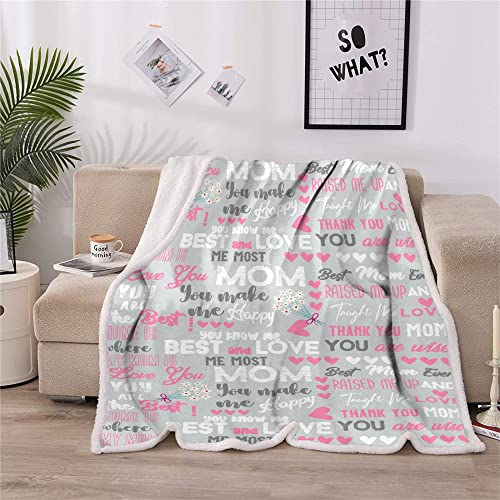 Juirnost Gift for Mom,Mom Birthday Gifts,, Gifts for Mom from Daughter,to My Mum Gifts,Mom Throw Blanket,Birthday Gifts for Mom,Mother Gifts for Sofa Bedding Living Room 50X60inch