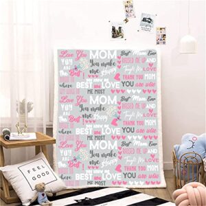 Juirnost Gift for Mom,Mom Birthday Gifts,, Gifts for Mom from Daughter,to My Mum Gifts,Mom Throw Blanket,Birthday Gifts for Mom,Mother Gifts for Sofa Bedding Living Room 50X60inch