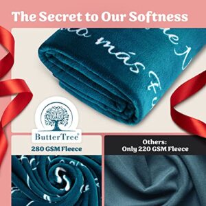 ButterTree Regalos para Mama, Gifts for Mom, Birthday Gifts for Women Who Has Everything, Gifts for Women, Mom Gifts, Gifts for Her, Gift for Mom from Daughter, Blanket 65" × 50" (Coral Blue)