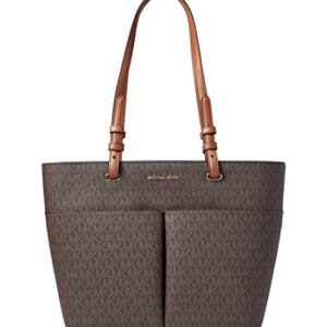 Michael Kors Bedford Medium Top Zip Pocket Tote Brown/Acorn One Size