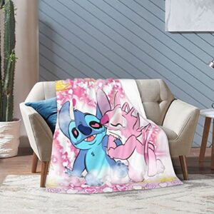 MANMAT Cartoon Throw Blanket Lightweight Cozy Couch Bed Super Soft and Warm Flannel Fleece Microfiber Throws Blankets for All Seasons 50''x40''