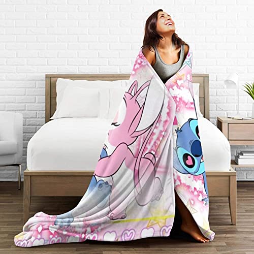 MANMAT Cartoon Throw Blanket Lightweight Cozy Couch Bed Super Soft and Warm Flannel Fleece Microfiber Throws Blankets for All Seasons 50''x40''