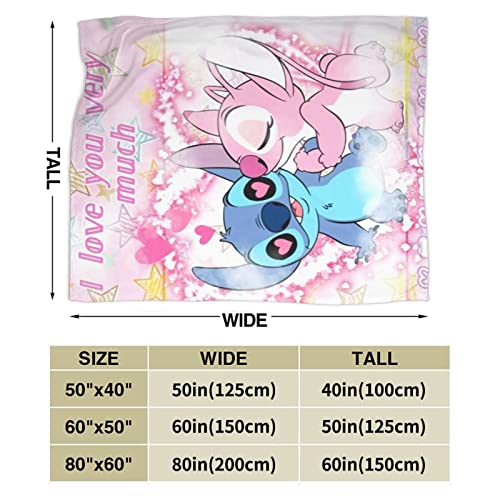 MANMAT Cartoon Throw Blanket Lightweight Cozy Couch Bed Super Soft and Warm Flannel Fleece Microfiber Throws Blankets for All Seasons 50''x40''