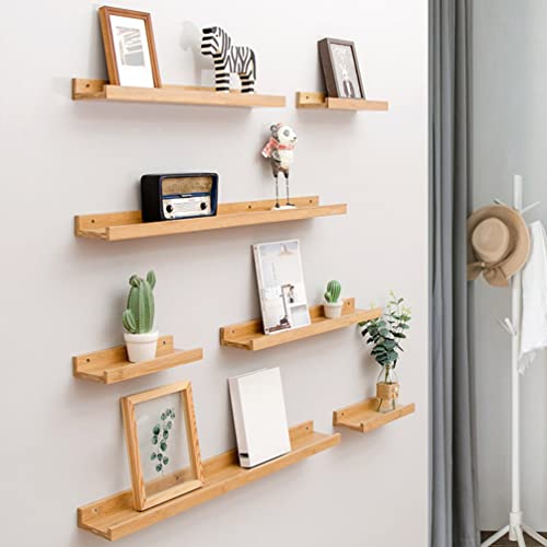 Veemoon Wall Mount Shelf Wall Rack Wall Shelf Multi-Function Wood Floating Shelf for Kitchen Living Room Bathroom