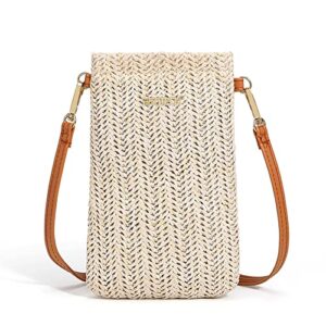 mtotech women small straw woven crossbody bag mini summer beach wallet cell phone purse travel vacation shoulder bags