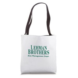 lehman brothers risk management department tote bag