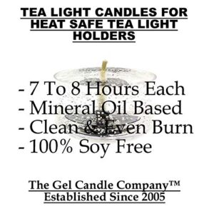 4 Pack Unscented BLACK COLOR Mineral Oil Based Up To 8 Hours Each Tea Lights Candles for weddings special events The Gel Candle Company™