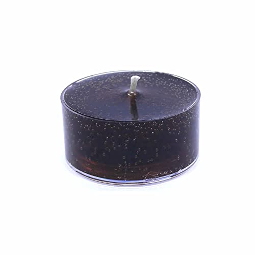 4 Pack Unscented BLACK COLOR Mineral Oil Based Up To 8 Hours Each Tea Lights Candles for weddings special events The Gel Candle Company™