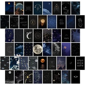 wall67 wall collage kit aesthetic pictures,moon & stars photo collage kit dorm room decor for teen boy girl,trendy room decor photo collection for bedroom