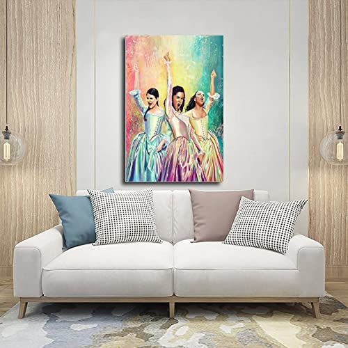 Shruan Hamilton Animatic Schuyler Sisters Canvas Poster Bedroom Decor Sports Landscape Office Room Decor Gift Unframe-style 12x18inch(30x45cm)