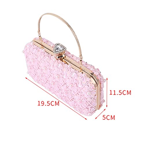 SEIJY Wedding Bridal Beaded Sequined Clutch Shoulder Chain Tassel Embroidery Evening Bags with Handle Handbags