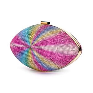 MXIAOXIA Rainbow Color Diamonds Fashion Lady Evening Bags Rhinestones Shoulder Chain Small Day Clutch Handbags