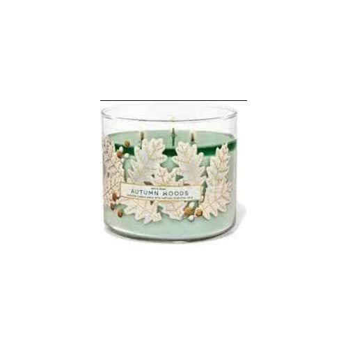 Bath and Body Works Autumn Woods 3 Wick Candle 14.5 oz / 411 g