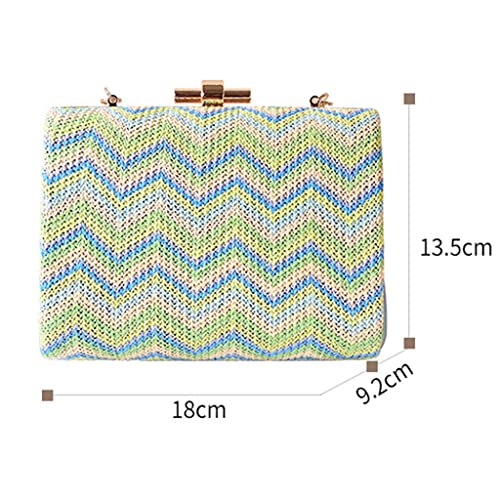 SEIJY Knitted Metal Women Vintage Style Small Clutch Purse Chain Shoulder Evening Bags Female Purse Bags