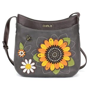 chala crescent crossbody – sunflower – ink