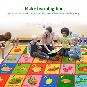 ABCarpet Classroom Rug Classroom Carpet ABC Rug Learning Area Rug or Classroom Mat Yellow Alphabet Carpet