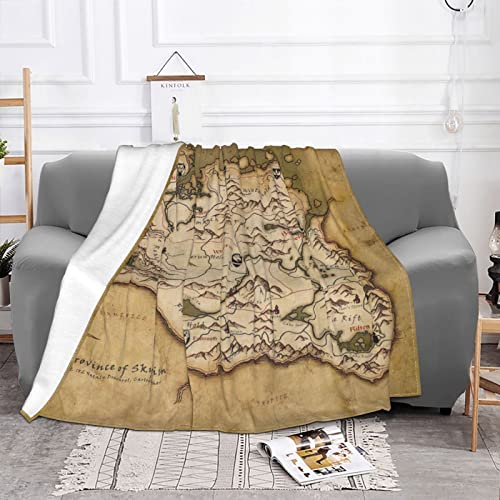 Skyrim Blanket Soft Warm Throw Blankets 60"x50" for Bedroom Couch Travelling