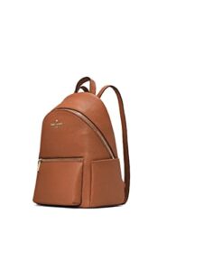 kate spade new york leila dome backpack pebbled leather medium (ginger brown)