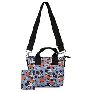 Disney Mickey Mouse Crossbody Tote - Girls, Boys, Teens, Adults - Mickey Mouse 7 Inch Crossbody Allover Mini Tote Bag